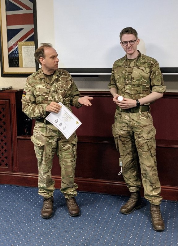 Salford Lecturer awarded ‘Commanding Officers Coin’ | University of Salford